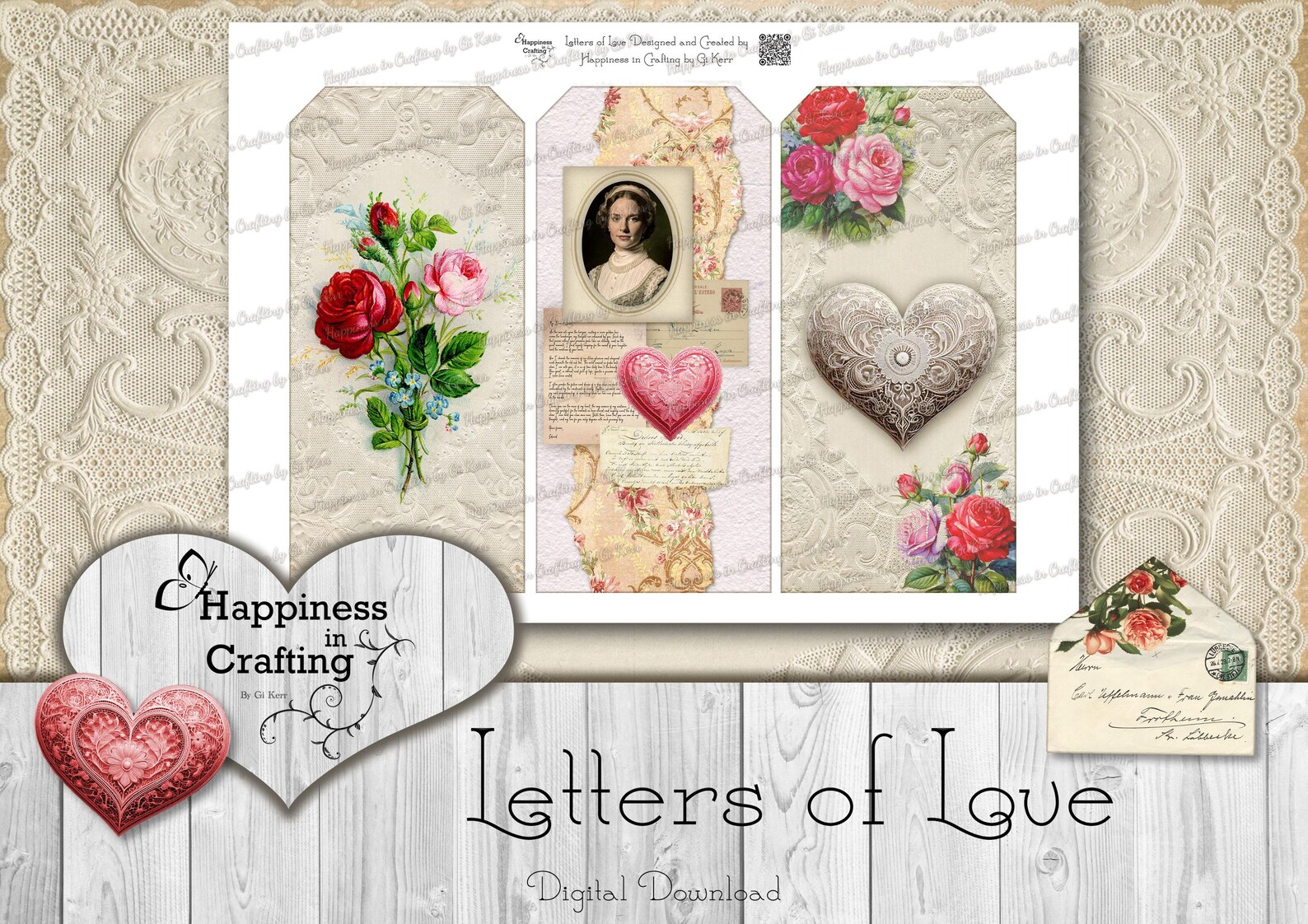 Letters of Love - Instant Digital Download, Printable, Digital Kit for ...
