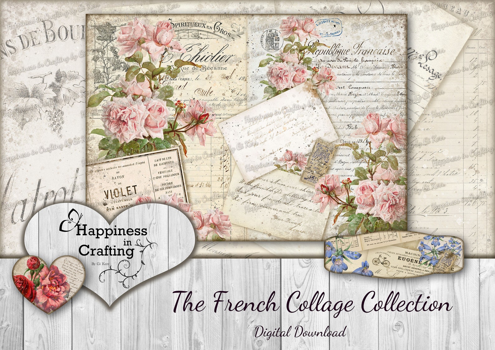 The French Collage Collection Instant Digital Download | Etsy UK