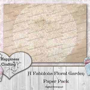 A Fabulous Floral Garden Paper Pack - Instant Digital Download ...