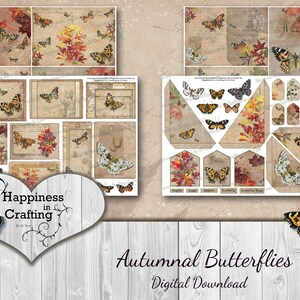 Autumnal Butterflies - Instant Digital Download, Printable, Digital Kit ...