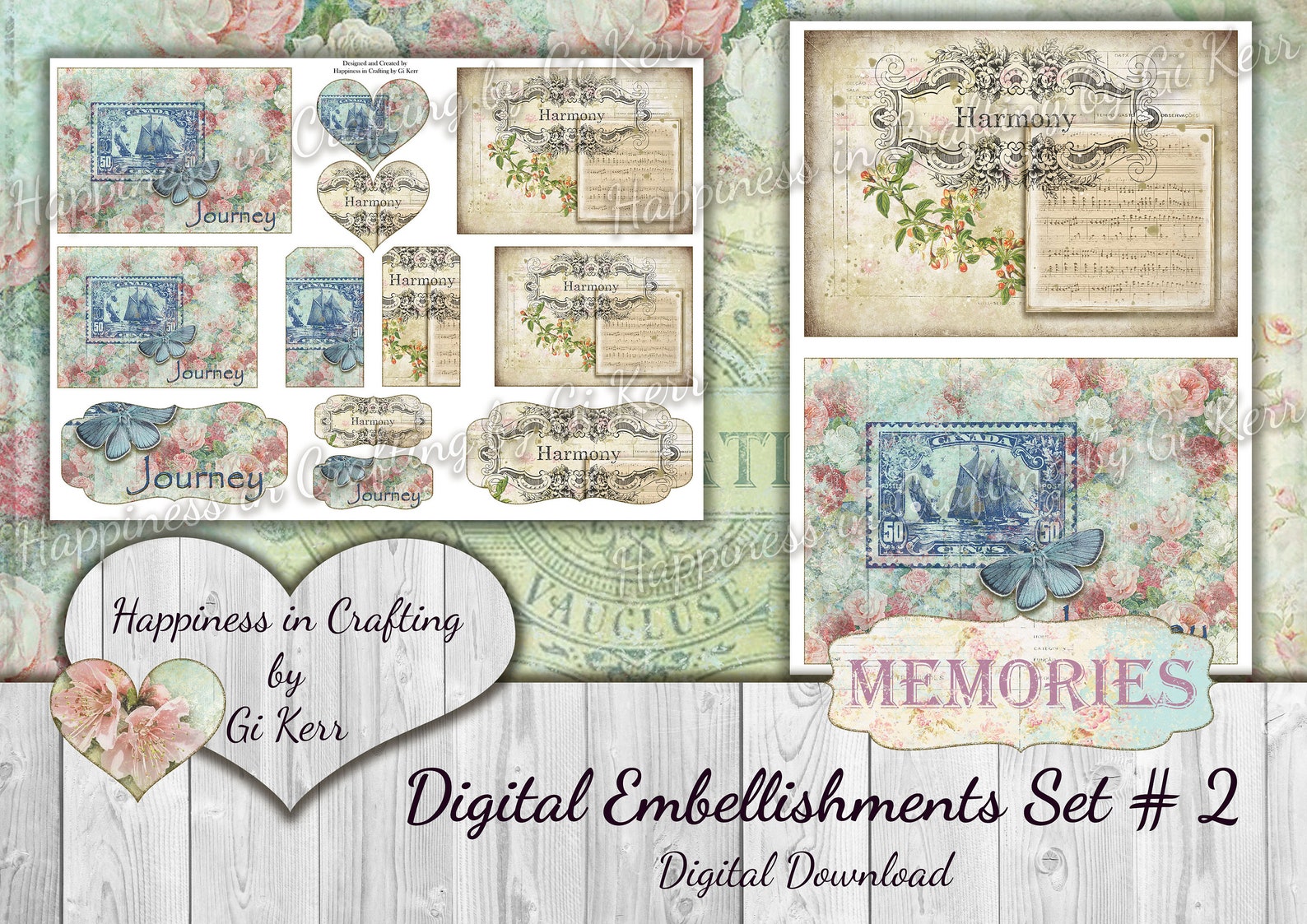 Digital Embellishments Set 2 Instant Download Printable - Etsy