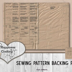 Sewing Pattern Backing Papers - Instant Digital Download, Printable ...