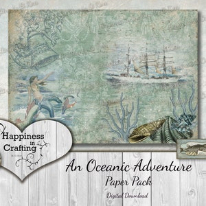 An Oceanic Adventure Paper Pack - Instant Digital Download, Printable ...