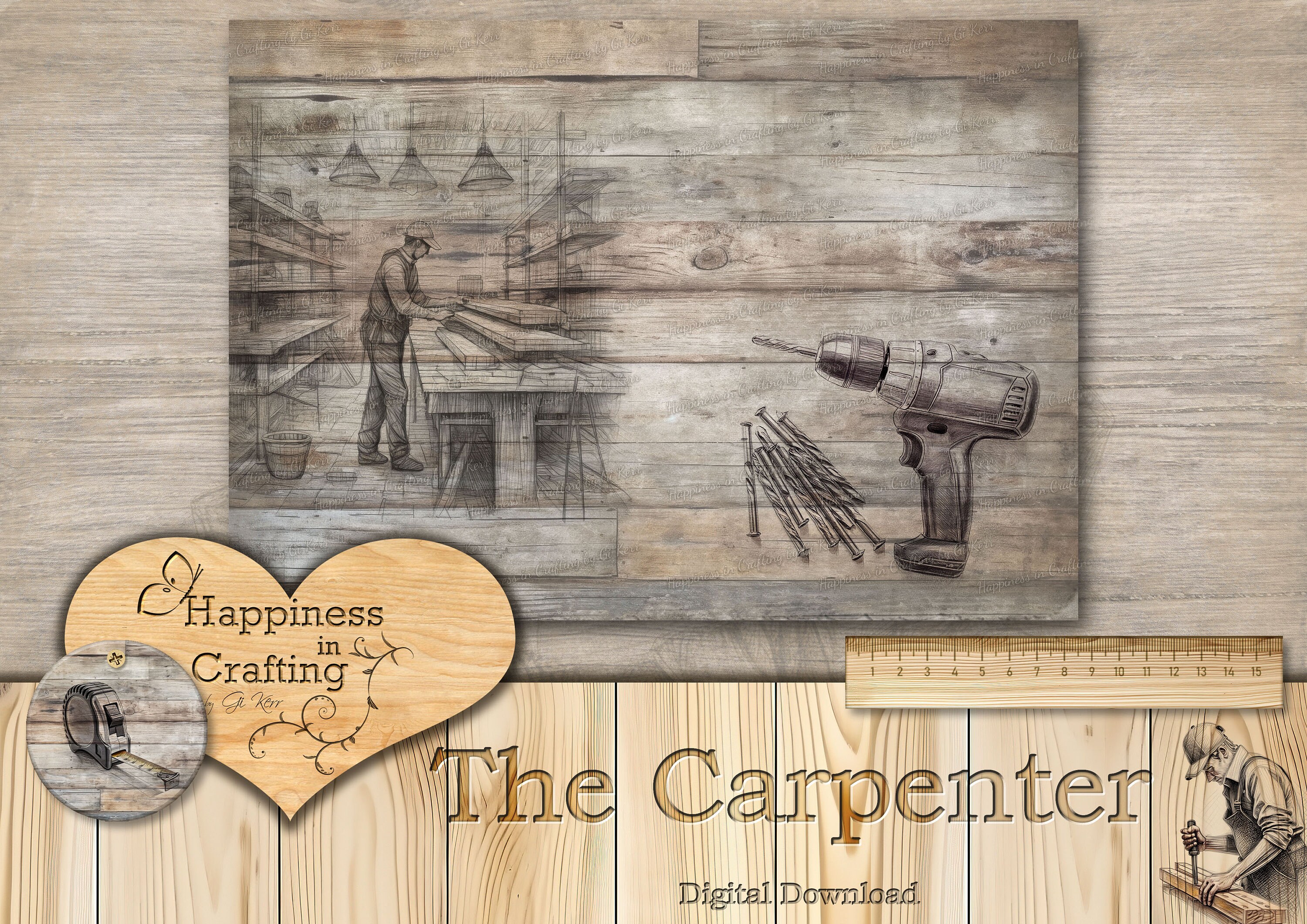 The Carpenter - Instant Digital Download, Printable, Digital Kit for ...