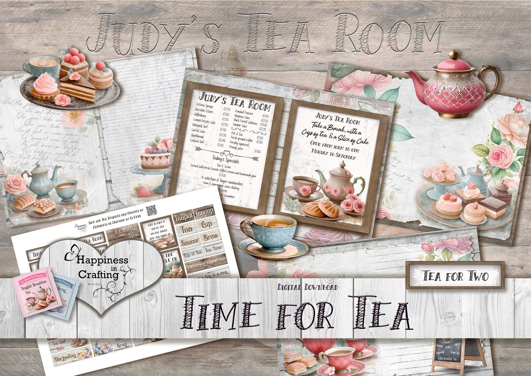 Time for Tea - Instant Digital Download, Printable, Digital Kit for ...