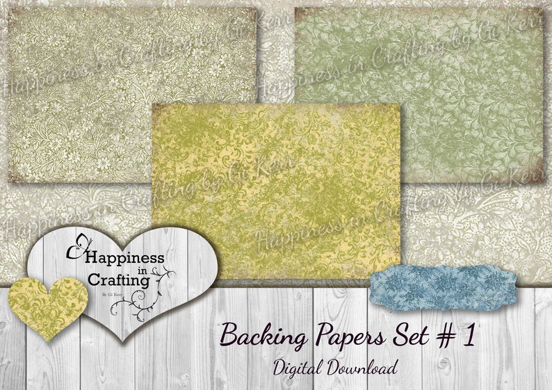 Backing Papers Set 1 Instant Digital Download Printable - Etsy UK