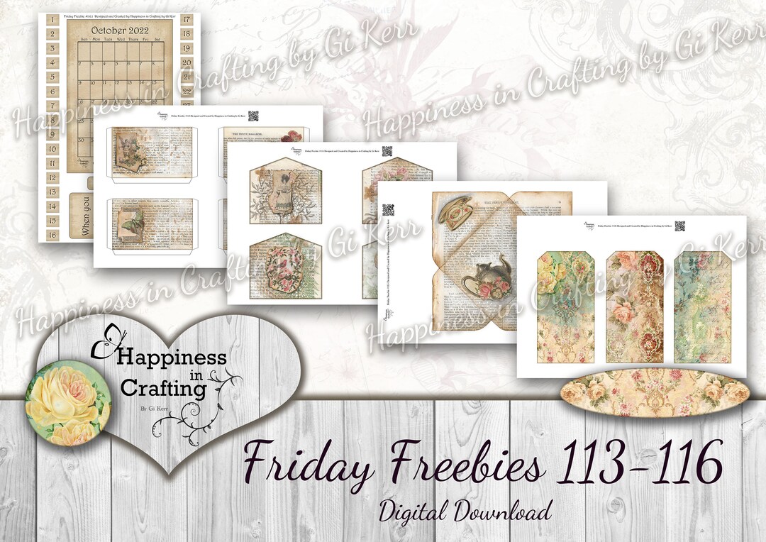 Friday Freebies 113-116 - Instant Digital Download - Etsy