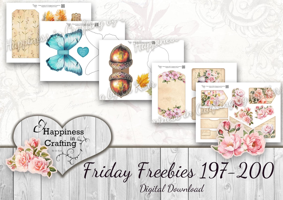 Friday Freebies 197-200 - Instant Digital Download - Etsy