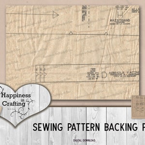 Sewing Pattern Backing Papers - Instant Digital Download, Printable ...