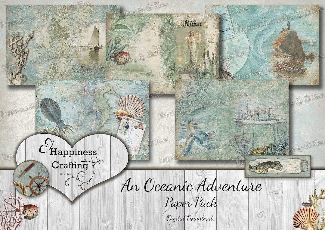 An Oceanic Adventure Paper Pack - Instant Digital Download, Printable ...