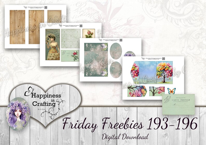 Friday Freebies 193-196 - Instant Digital Download - Etsy