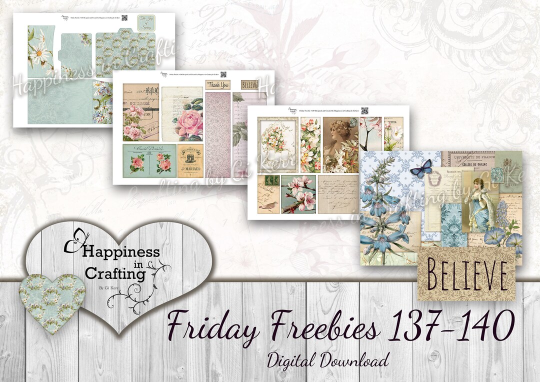 Friday Freebies 137-140 - Instant Digital Download - Etsy