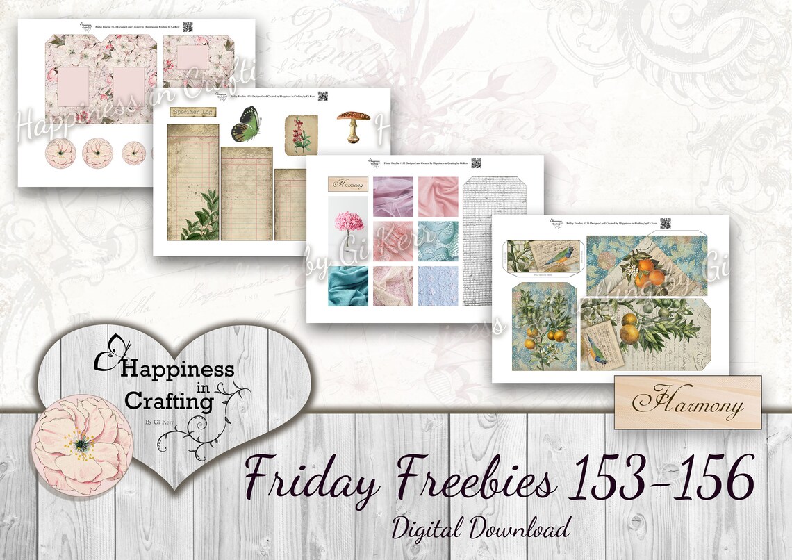 Friday Freebies 153-156 - Instant Digital Download - Etsy