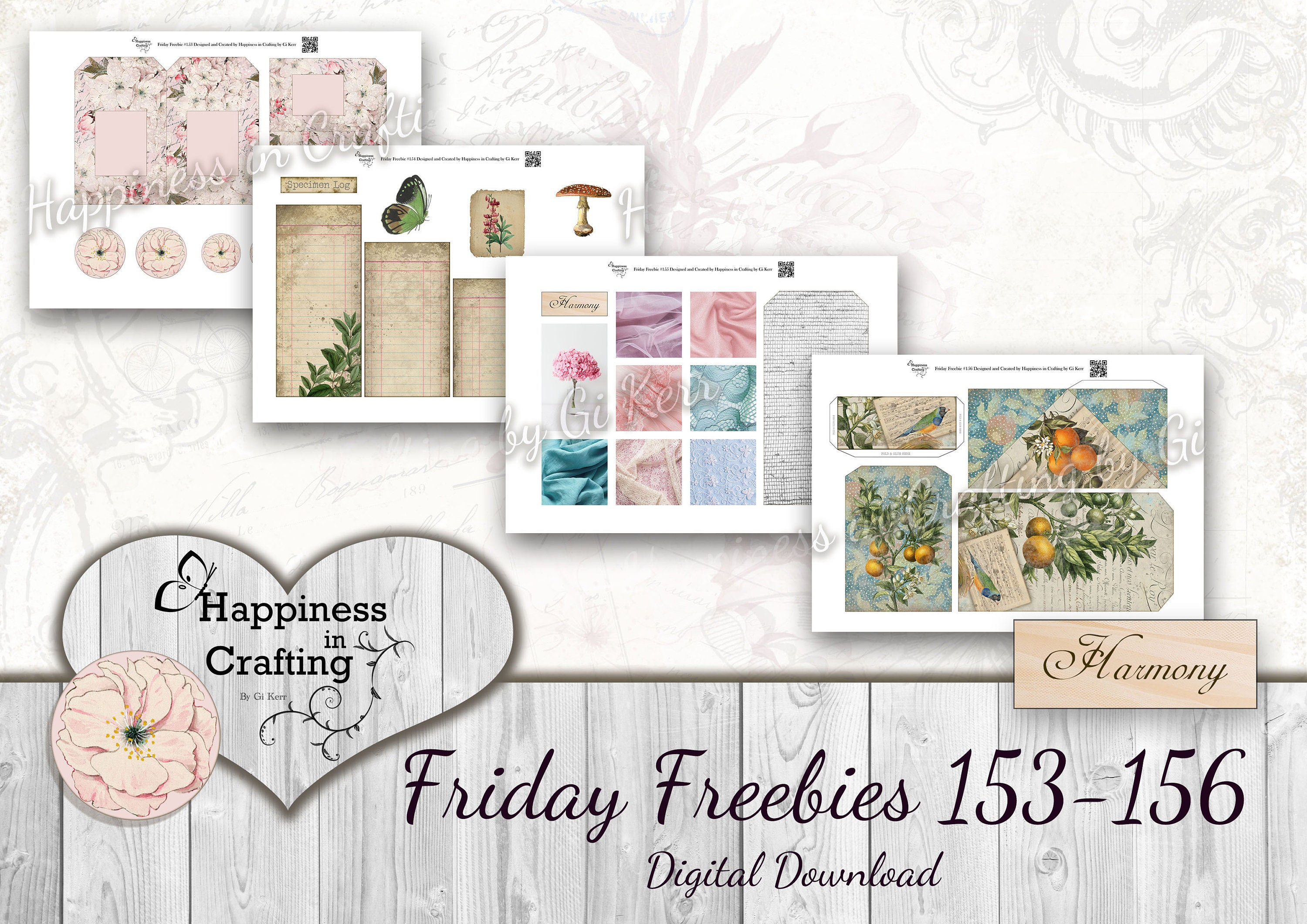 Friday Freebies 153-156 - Instant Digital Download - Etsy