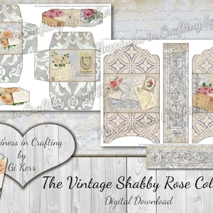 The Vintage Shabby Rose Collection - Instant Digital Download ...