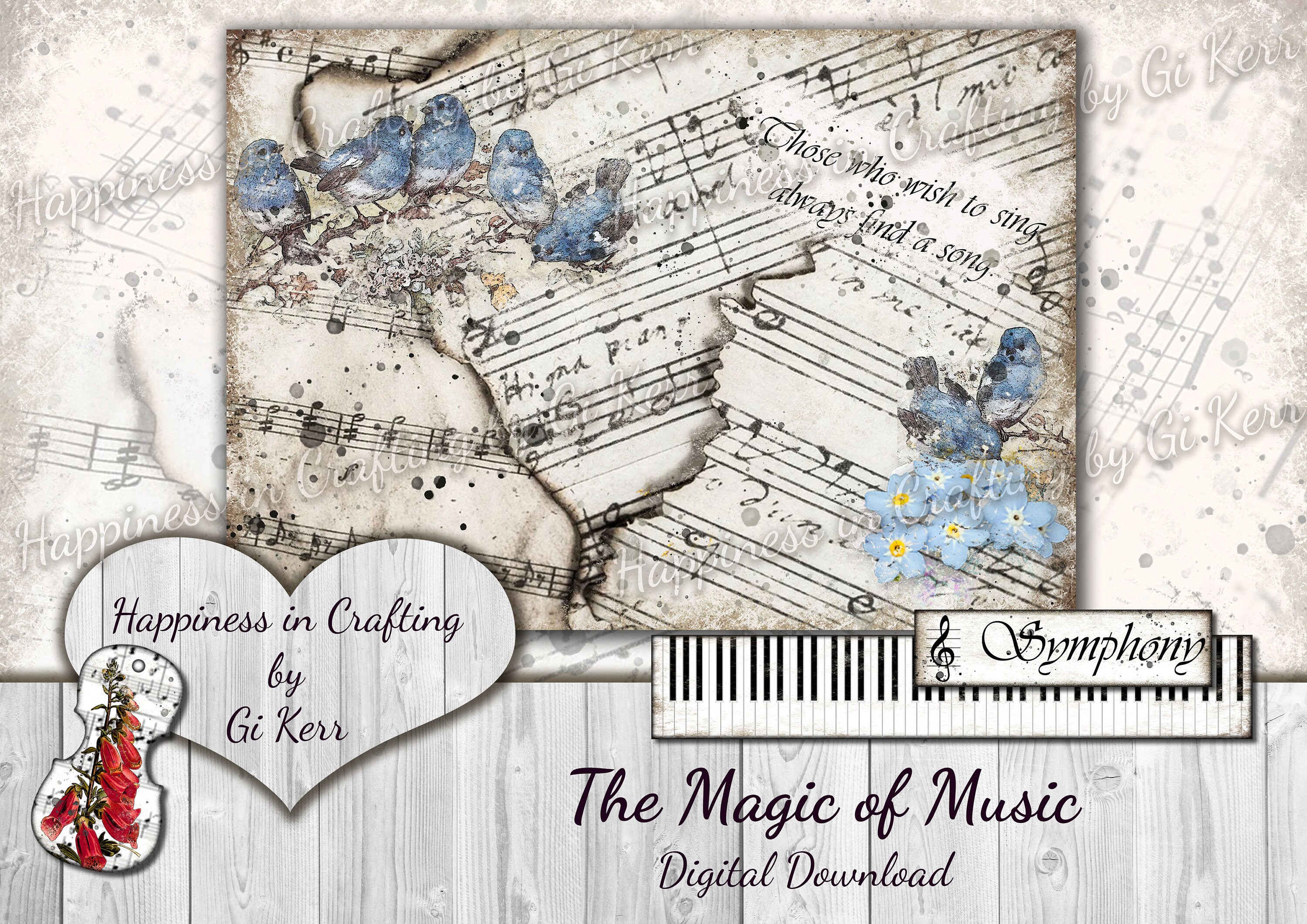 The Magic of Music - Instant Digital Download, Printable, Digital Kit ...
