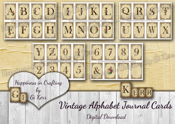 Vintage Alphabet Cards