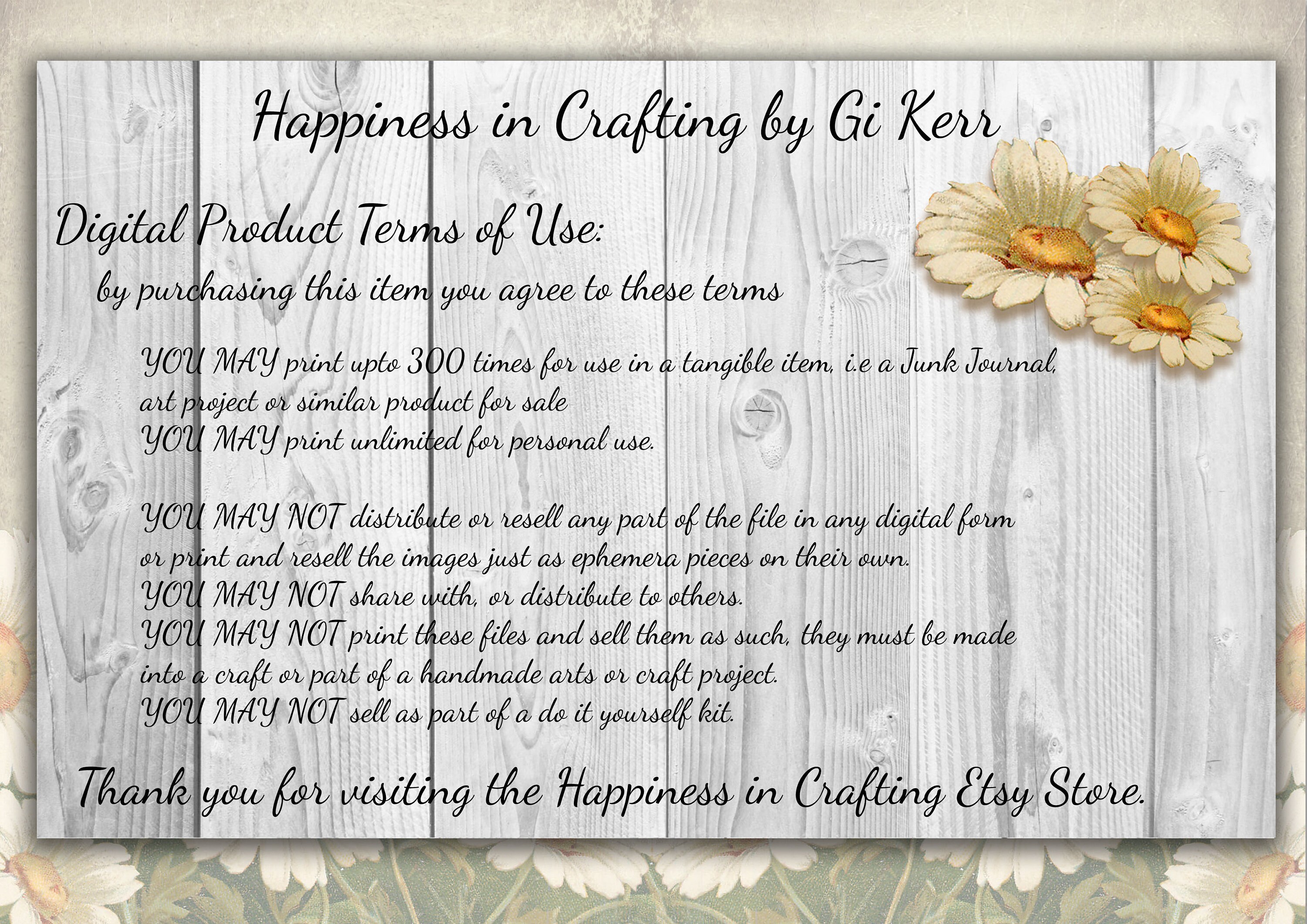 Daisy Ephemera Set - Instant Digital Download, Printable, Digital Kit ...