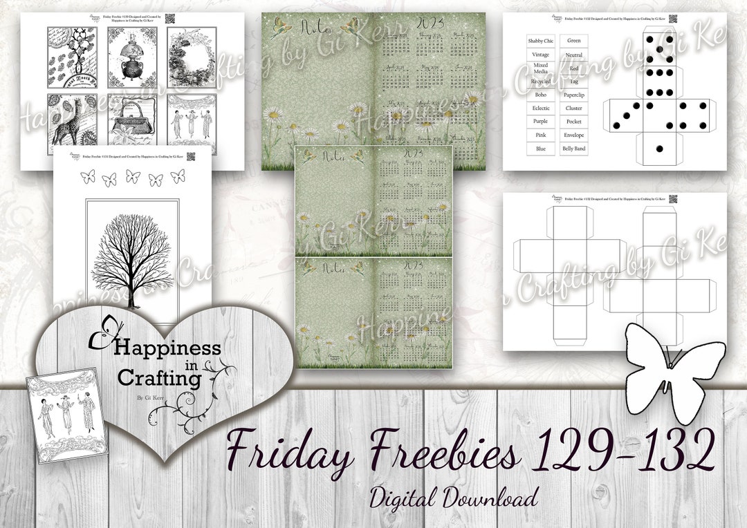 Friday Freebies 129-132 - Instant Digital Download - Etsy