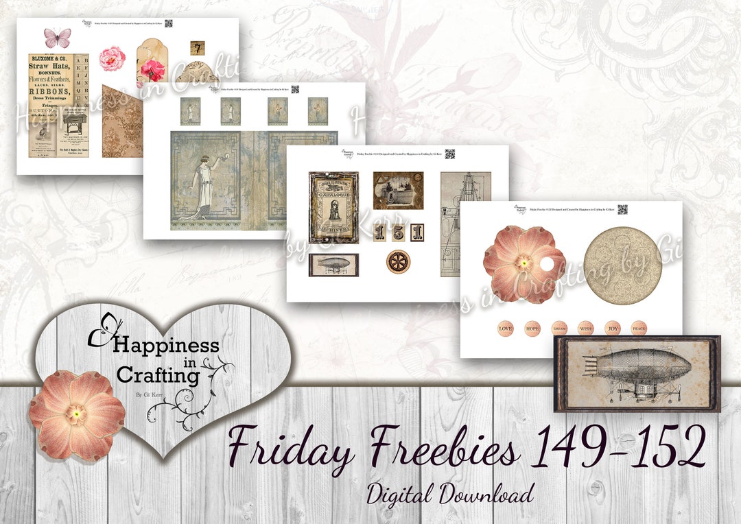 Friday Freebies 149-152 - Instant Digital Download - Etsy
