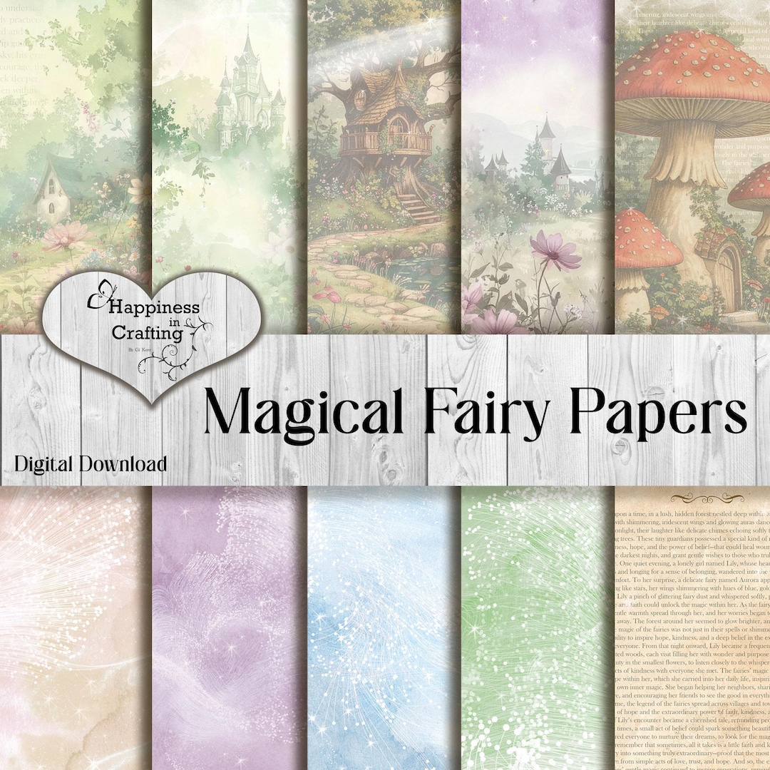 Magical Fairy Papers - Instant Digital Download, Printable, Digital Kit ...
