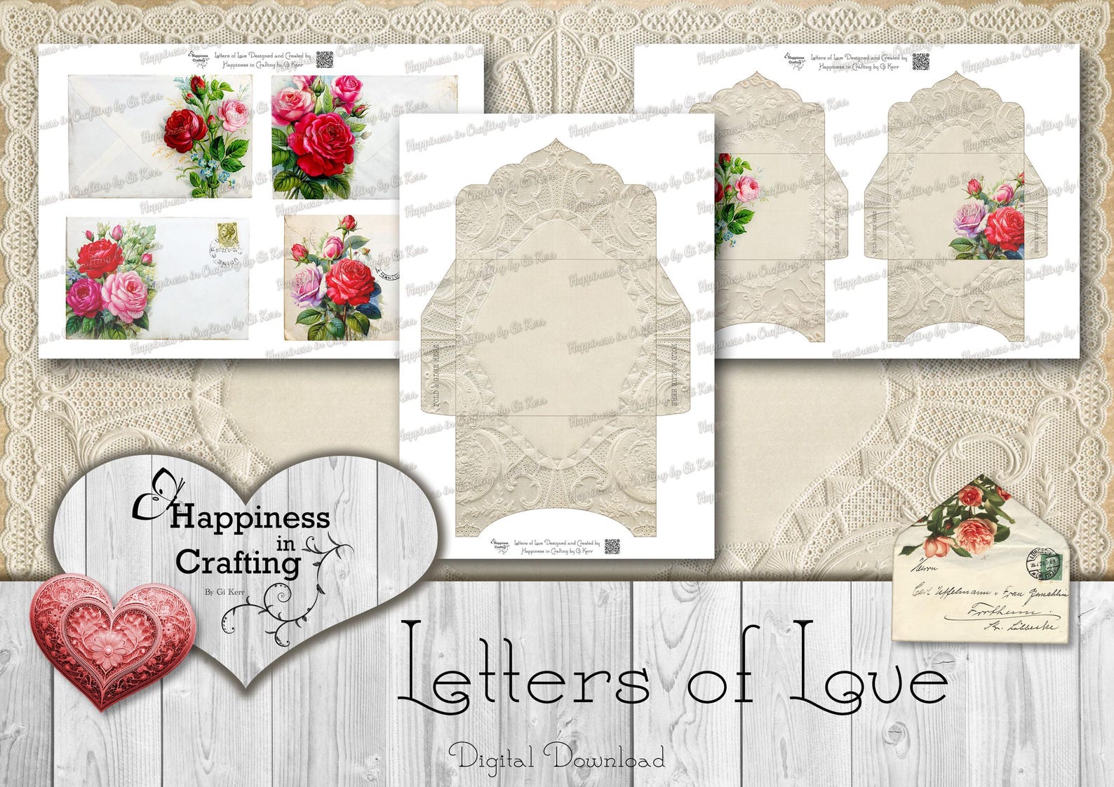 Letters of Love - Instant Digital Download, Printable, Digital Kit for ...