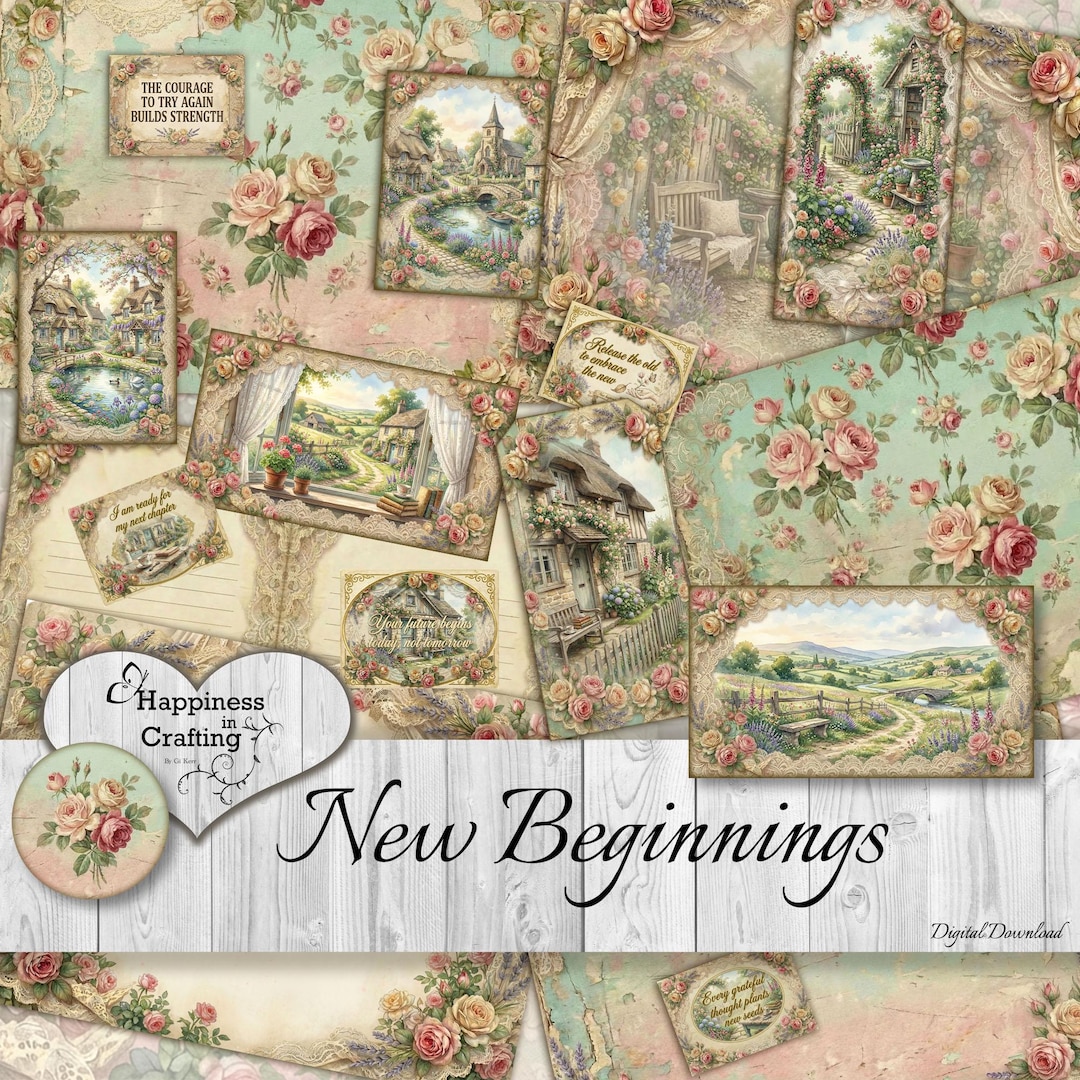 New Beginnings - Instant Digital Download, Printable, Digital Kit for ...