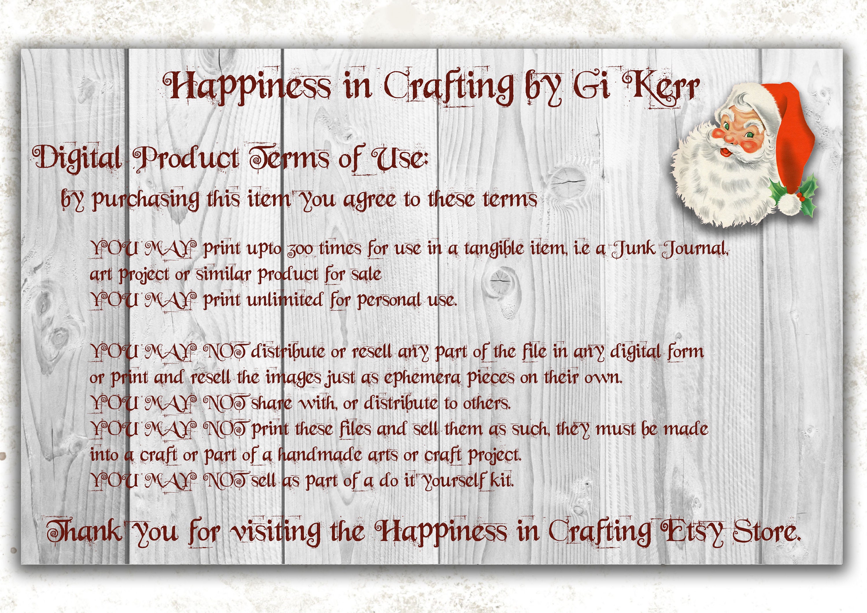 Santas' Christmas Words & Phrases - 42 Pieces - Instant Digital ...