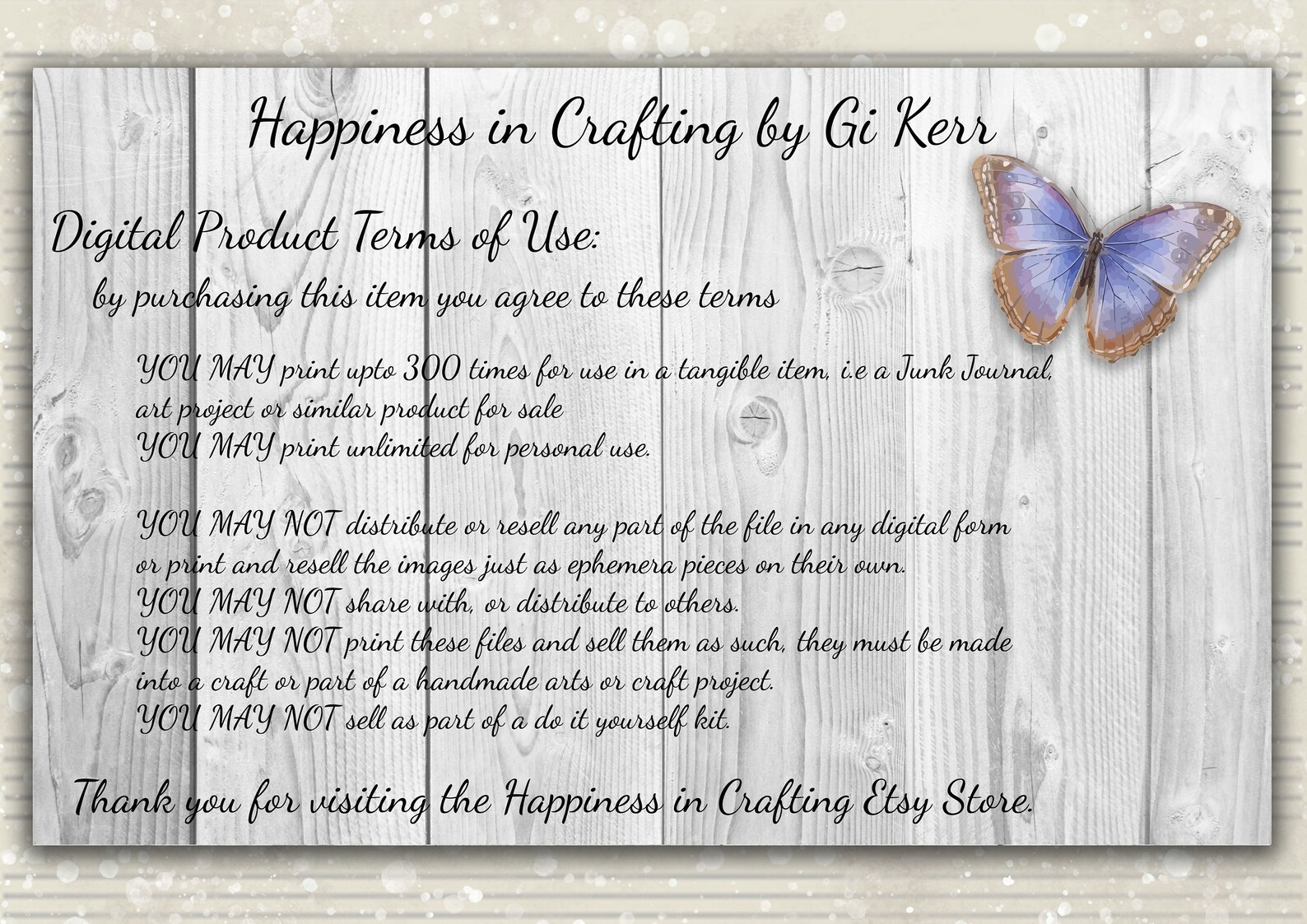 The Blue Butterfly Collection Instant Digital Download, Printable ...
