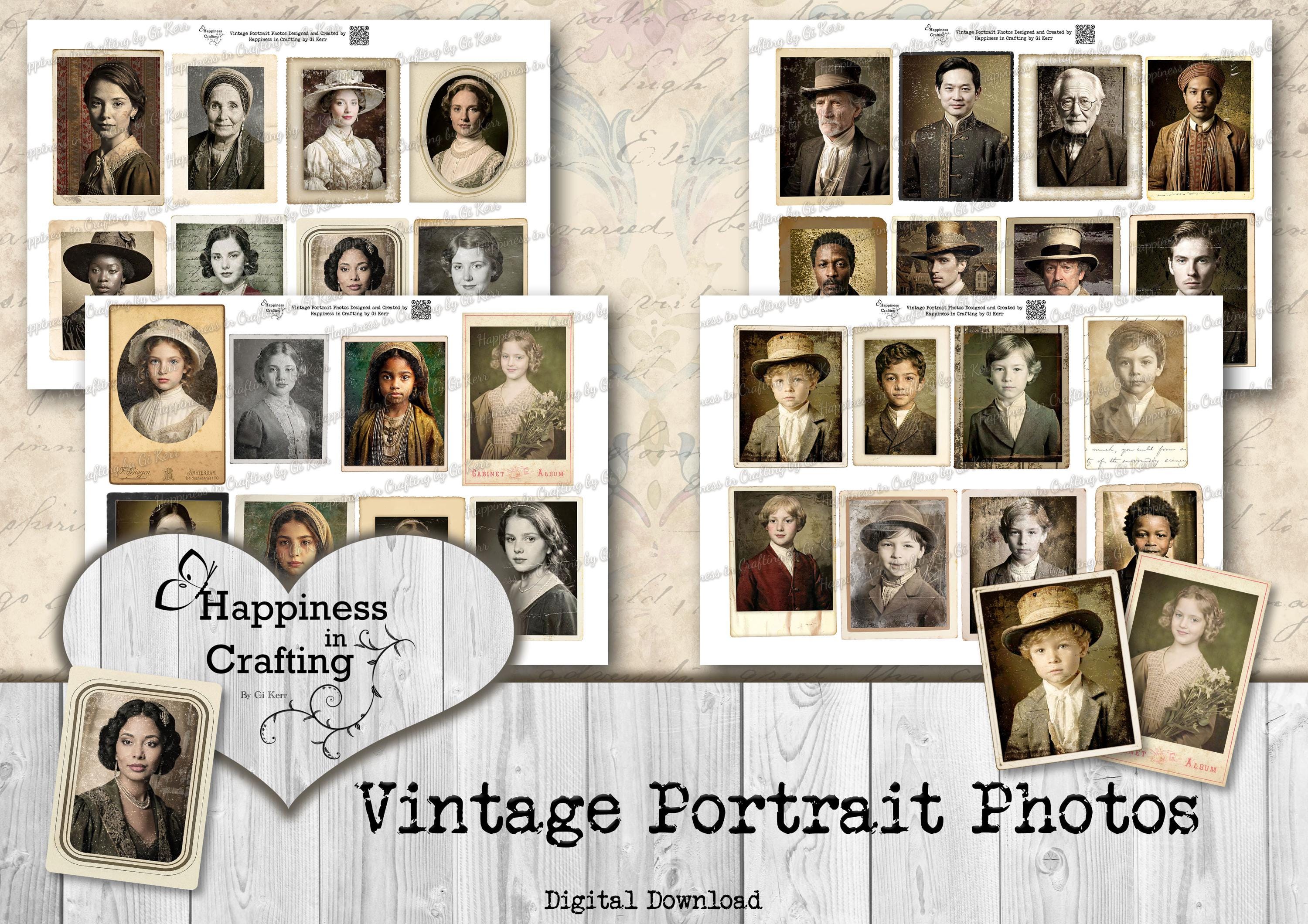 Vintage Portrait Photos - Instant Digital Download, Printable, Digital ...