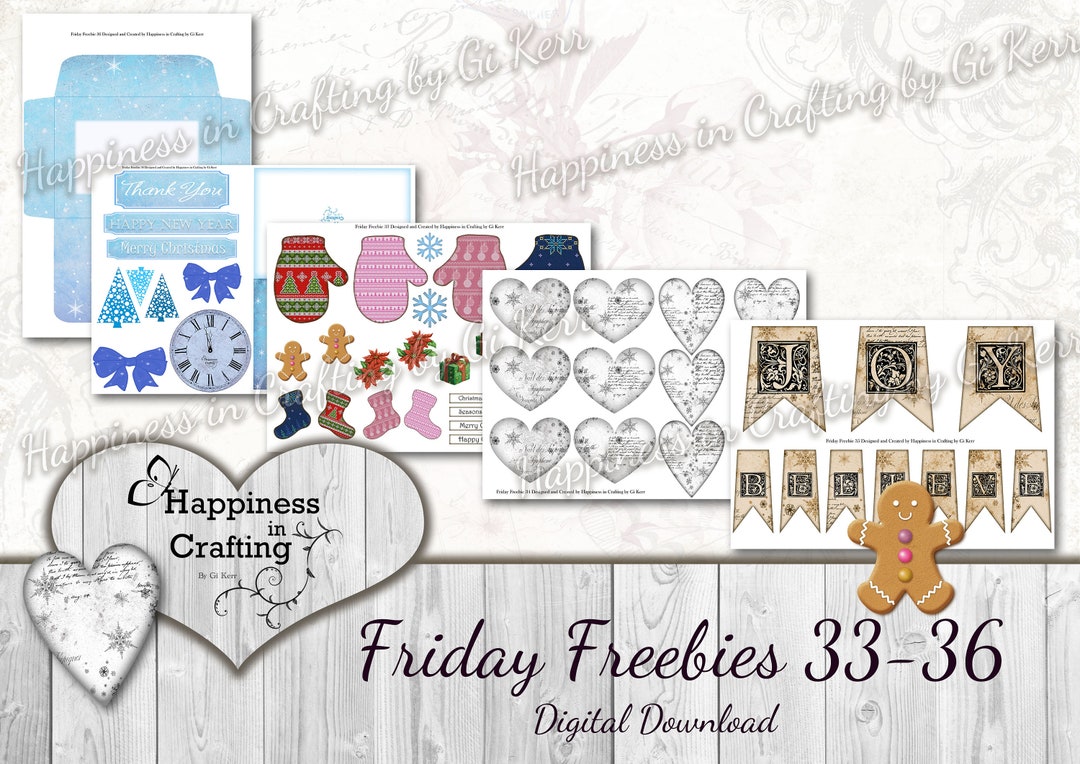 Friday Freebies 33-36 - Instant Digital Download - Etsy