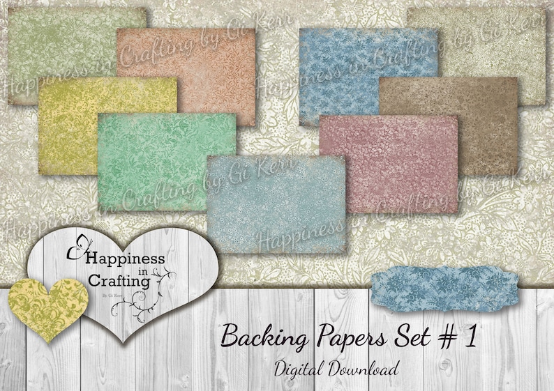 Backing Papers Set 1 Instant Digital Download Printable - Etsy UK