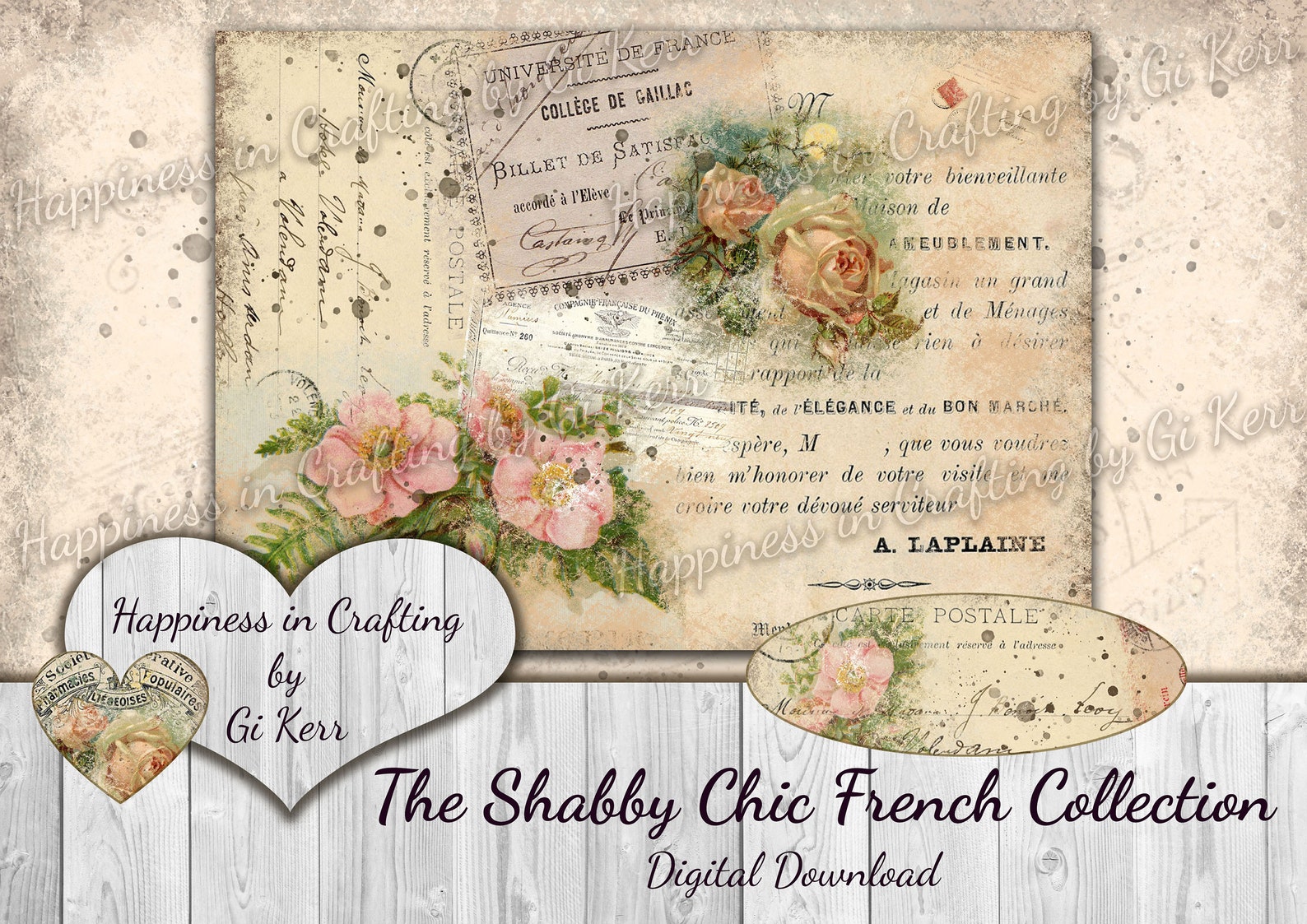 The Shabby Chic French Collection Instant Digital Download - Etsy