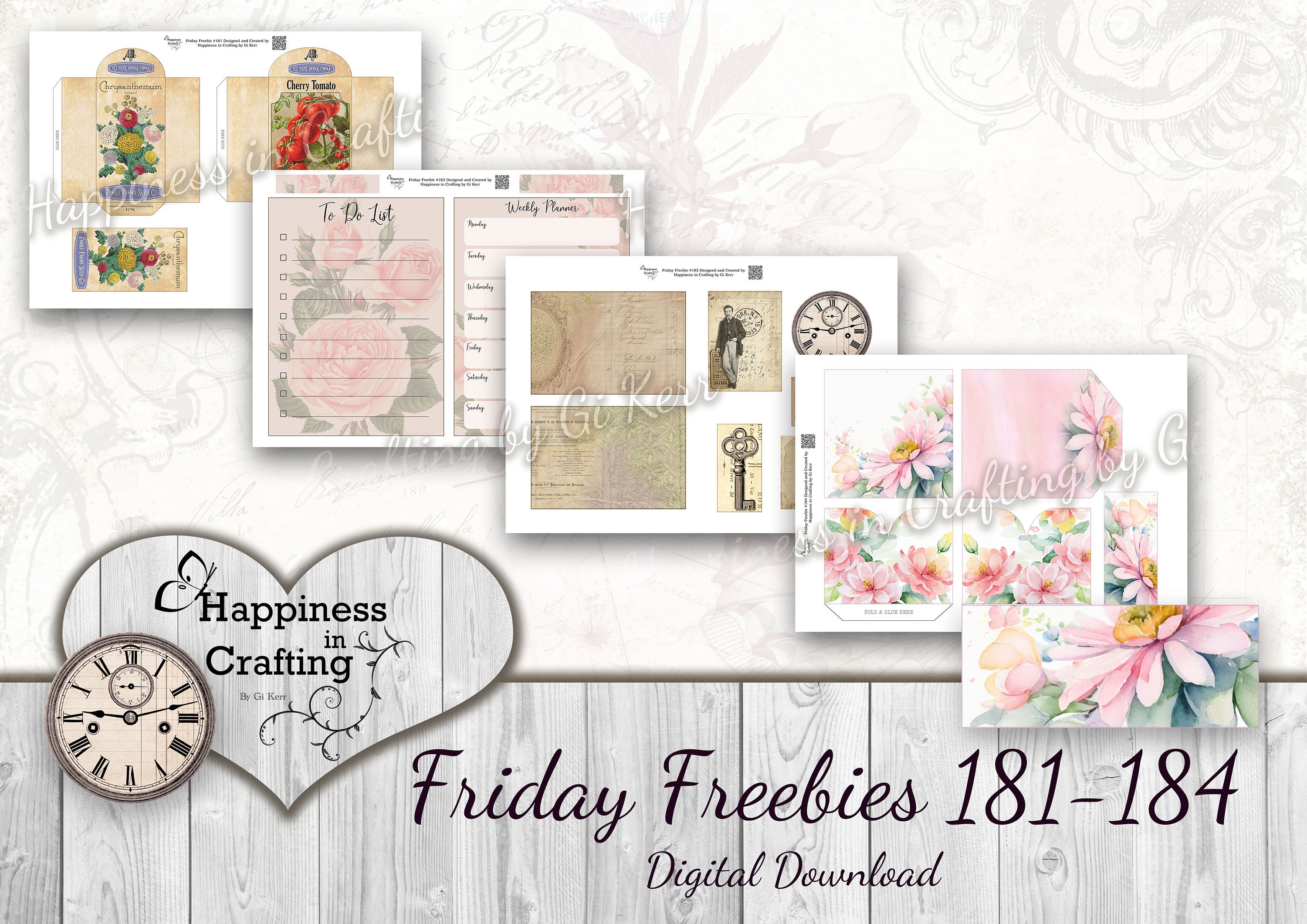 Friday Freebies 181-184 - Instant Digital Download - Etsy