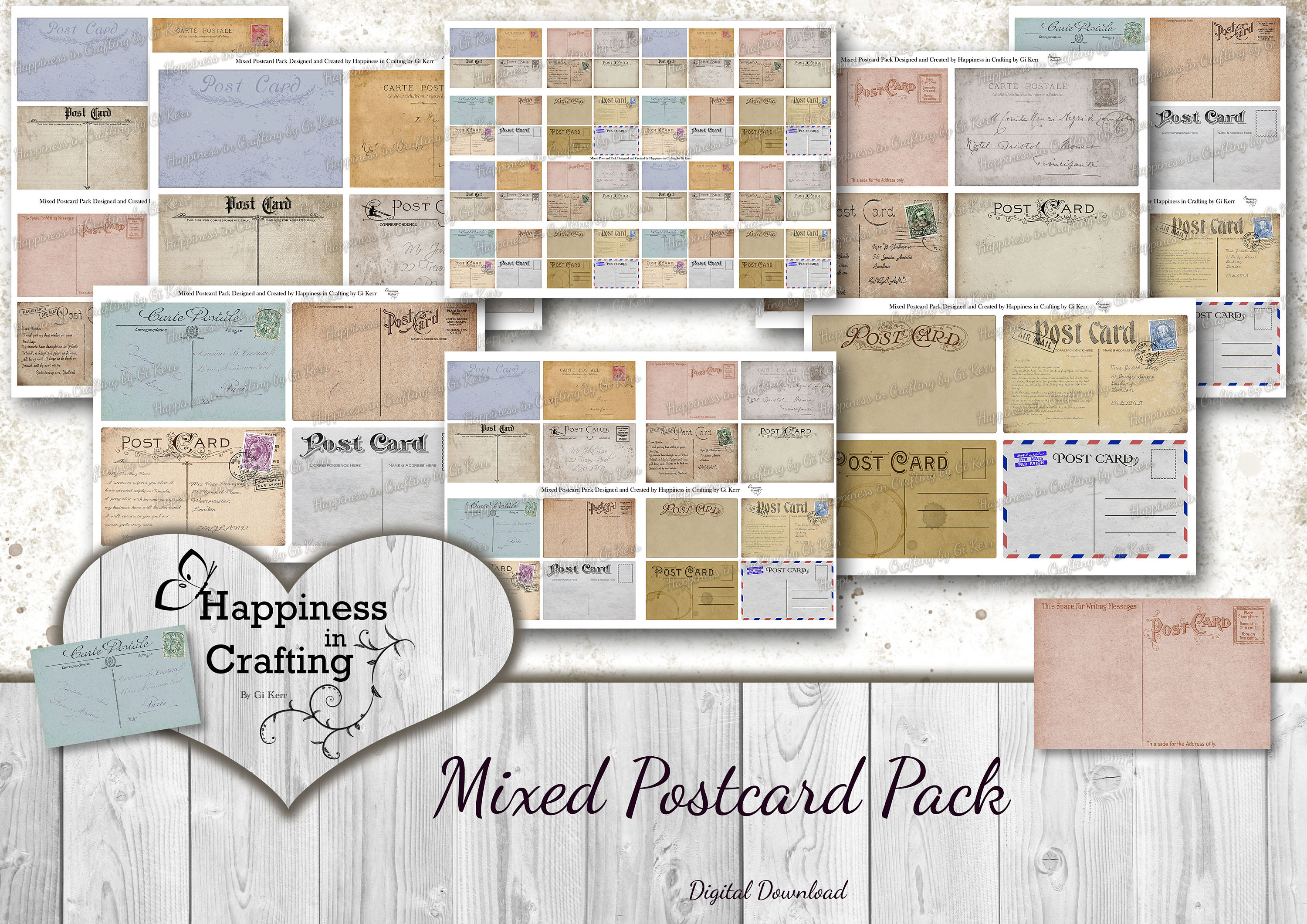 Mixed Postcard Pack 16 Postcards in 4 Sizes Totaling 112 | Etsy