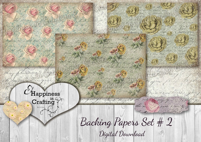 Backing Papers Set 2 Instant Digital Download Printable - Etsy UK