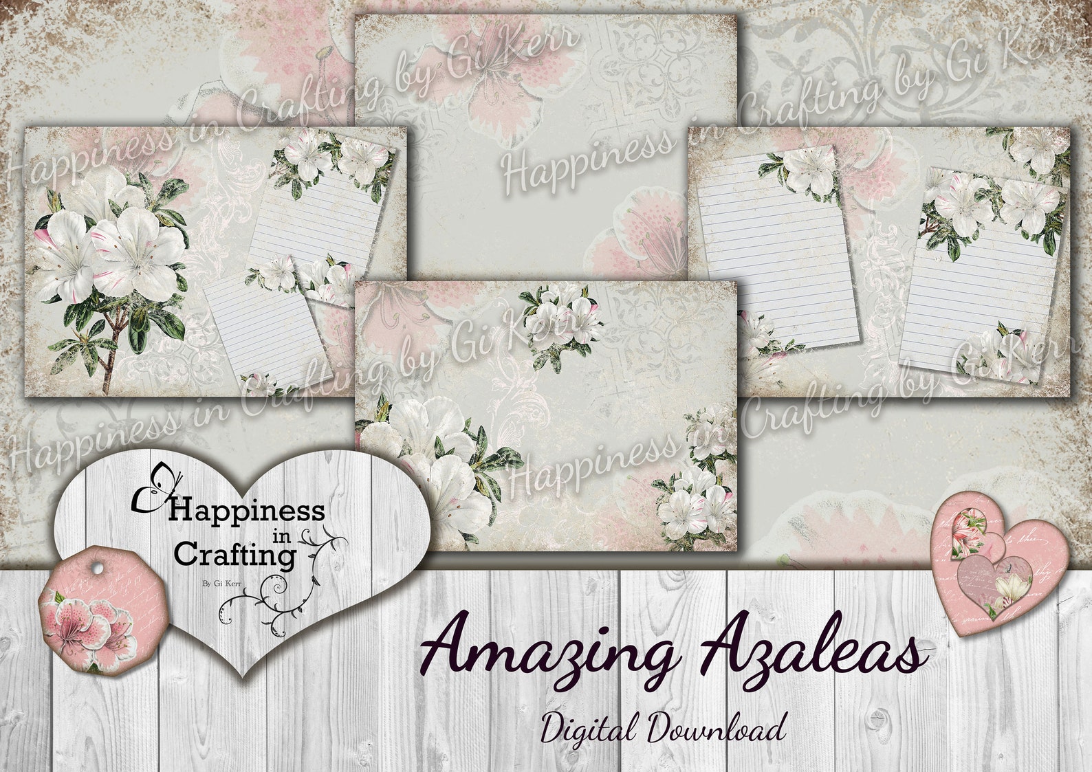 Amazing Azaleas - Instant Digital Download, Printable, Digital Kit for ...