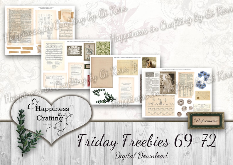 Friday Freebies 69-72 - Instant Digital Download - Etsy