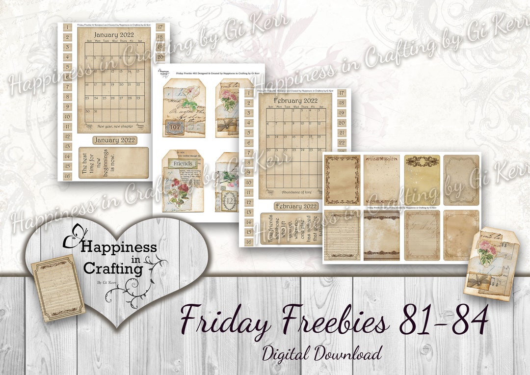 Friday Freebies 81-84 - Instant Digital Download - Etsy