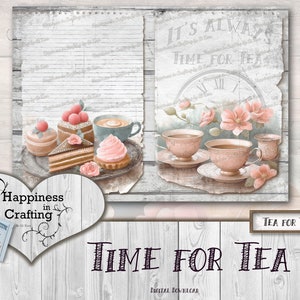 Time for Tea - Instant Digital Download, Printable, Digital Kit for ...