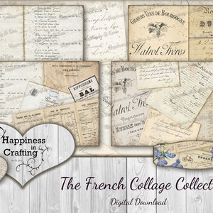 The French Collage Collection - Instant Digital Download, Digital ...