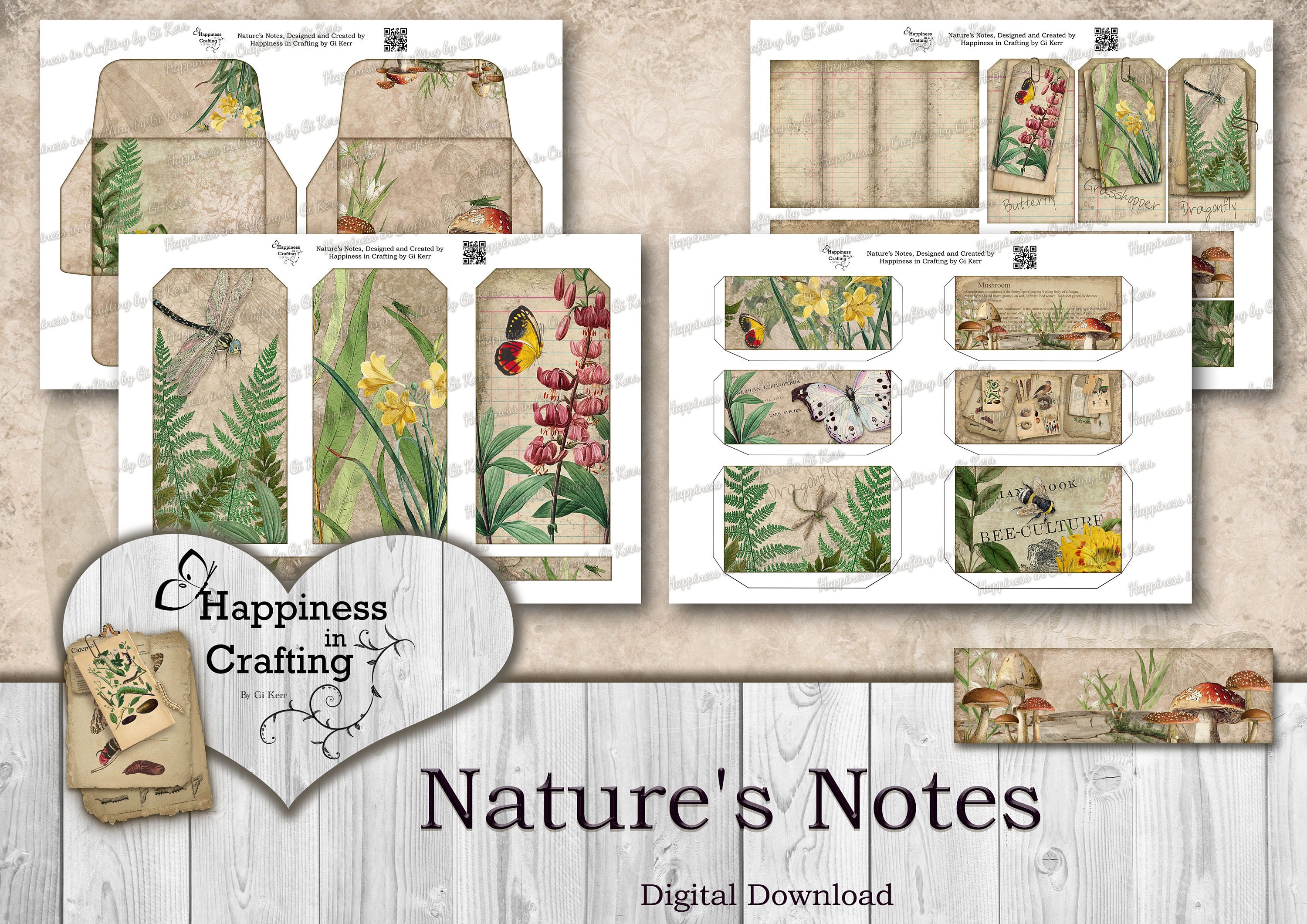 Nature's Notes - Instant Digital Download, Printable, Digital Kit for ...
