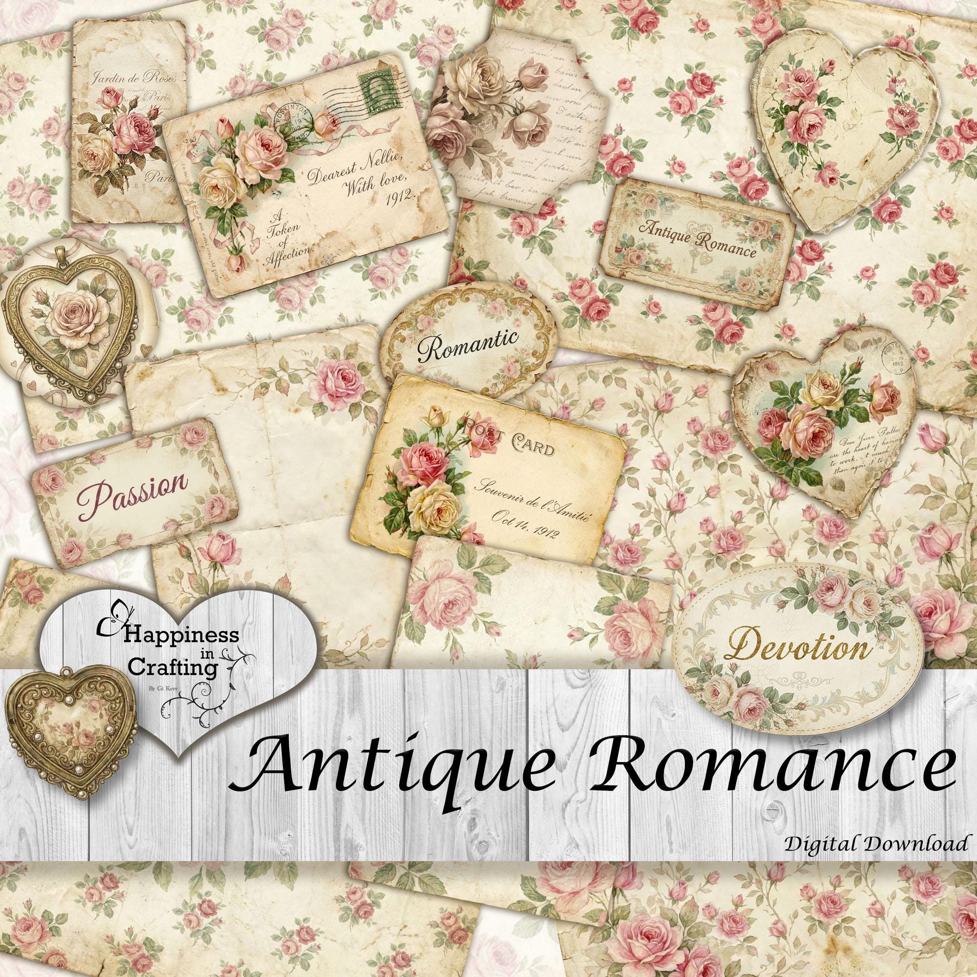 Antique Romance - Instant Digital Download, Printable, Digital Kit for ...