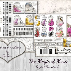 The Magic of Music - Instant Digital Download, Printable, Digital Kit ...