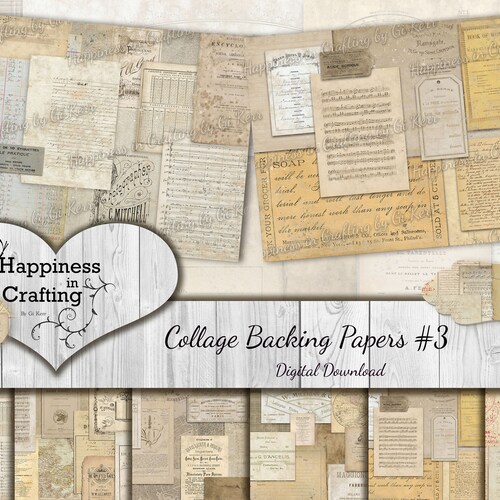Backing Papers Set 3 Instant Digital Download Printable - Etsy
