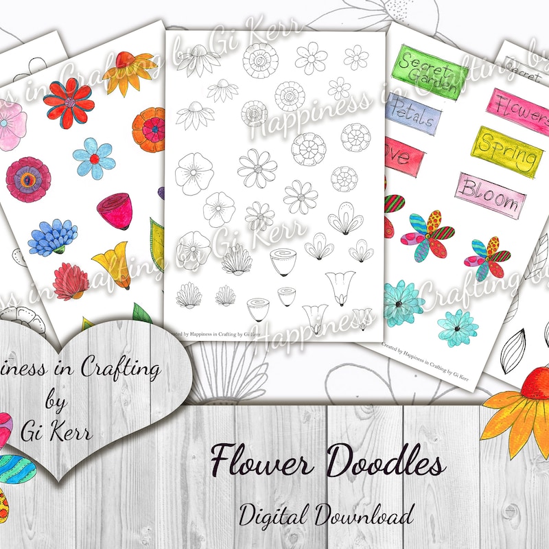 Flower Doodles - Etsy