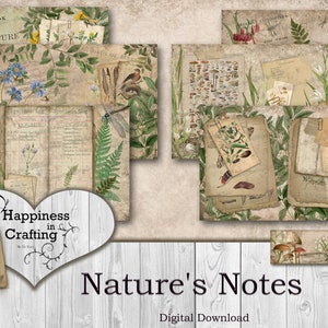 Nature's Notes - Instant Digital Download, Printable, Digital Kit for ...