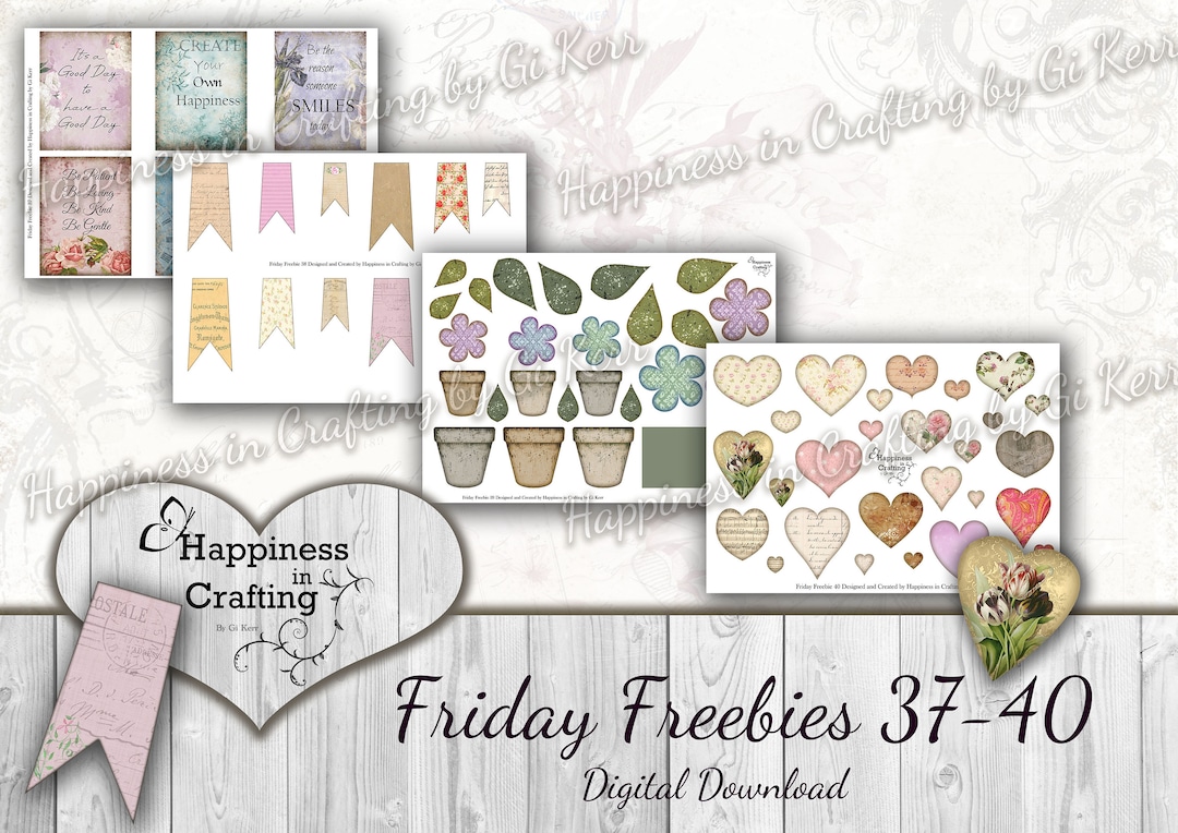 Friday Freebies 37-40 - Instant Digital Download - Etsy