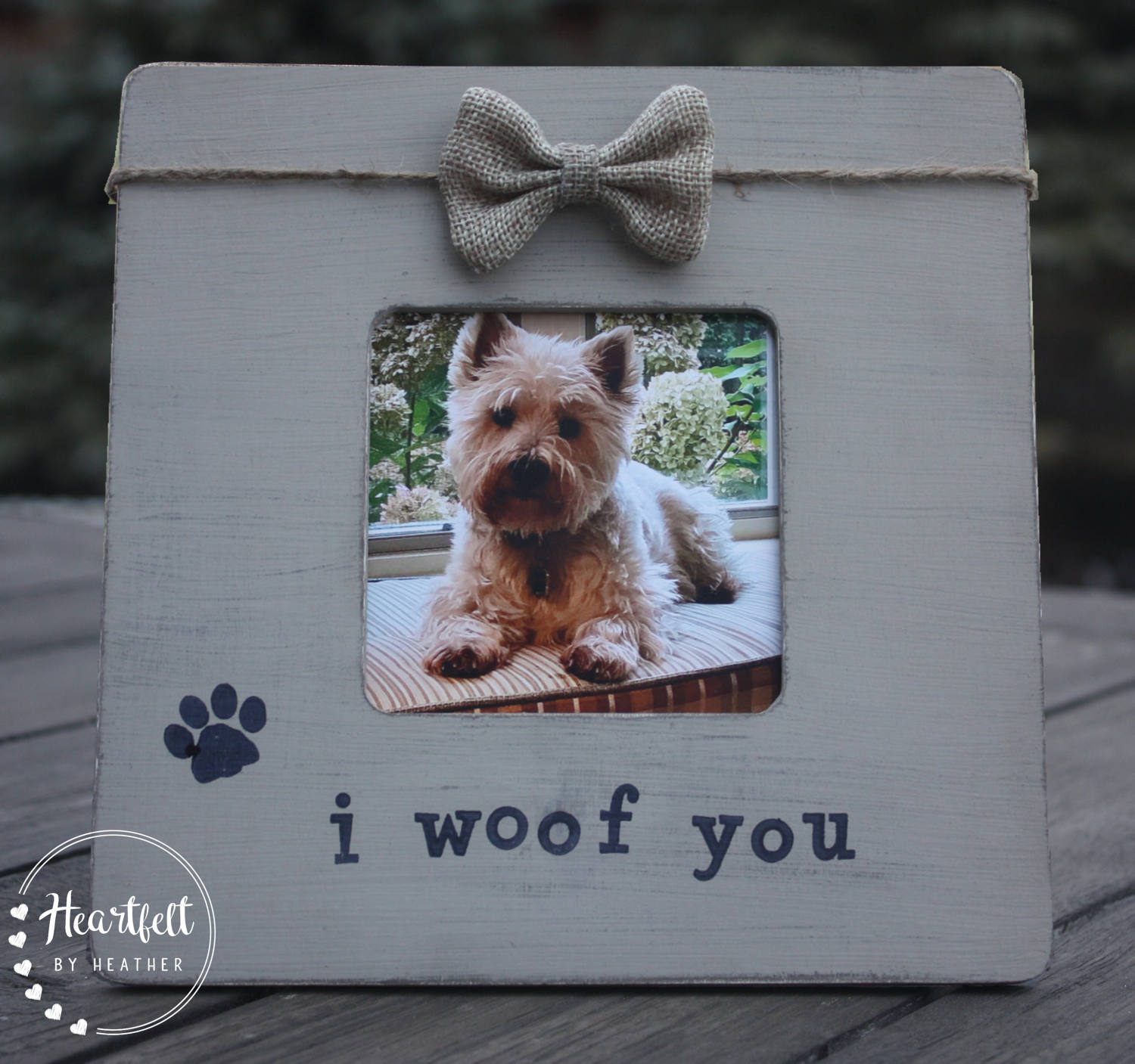 Custom I Woof You Wood Picture Frame Pet Memorial Frame Dog - Etsy