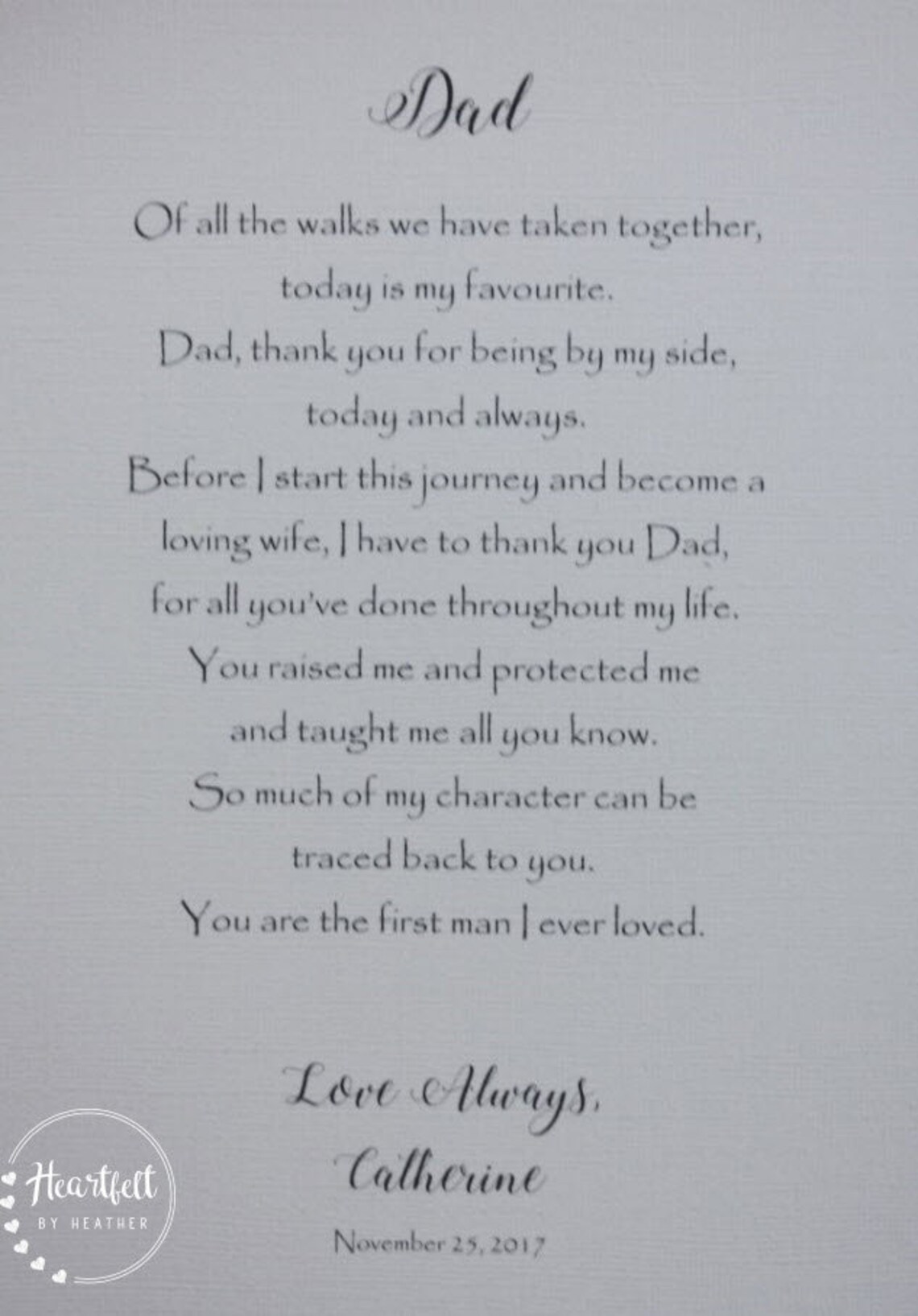 Wedding Gift for Dad - Father of the Bride Gift From Daughter - Father ...